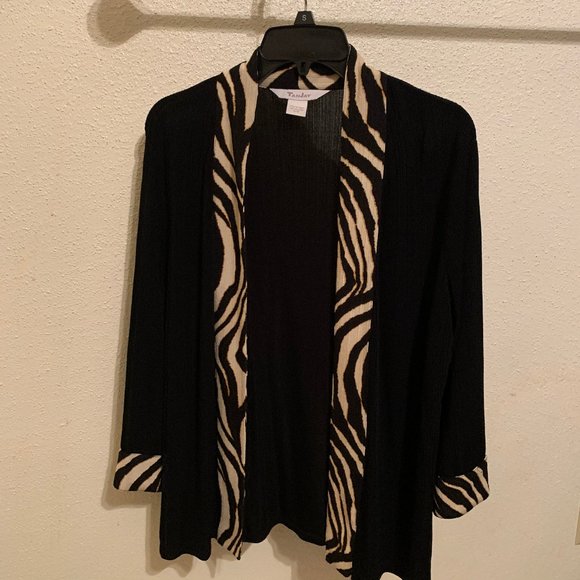 TanJay | Other | Cardigan With Tiger Collar And Sleeves | Poshmark